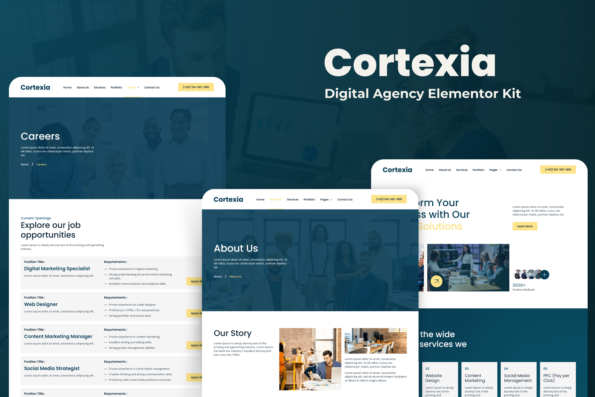 Cortexia - Digital Agency Elementor Template Kit by balityps | ThemeForest